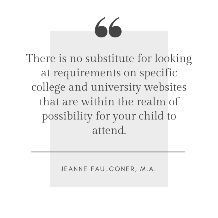 College Requirements for Homeschoolers