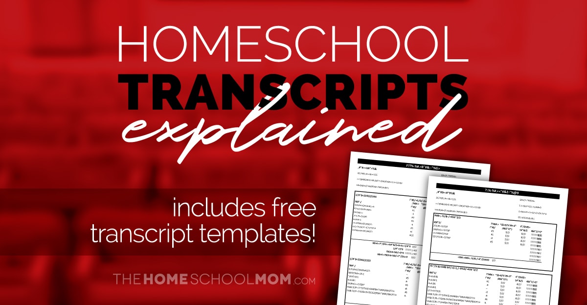 Homeschool Transcripts Explained & Free High School Transcript Template ...