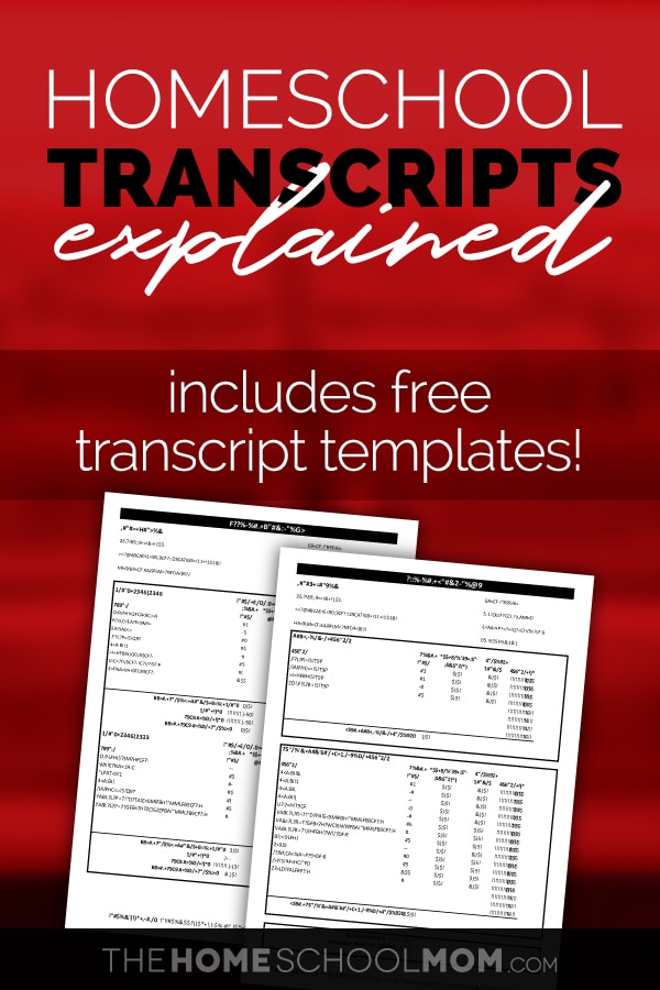 Homeschool Transcripts Explained & Free High School Transcript Template ...